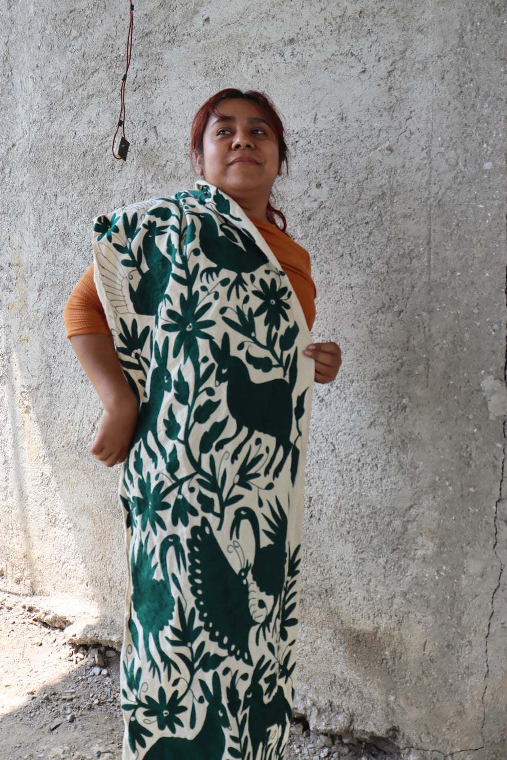 Camino de mesa en color verde de Lucina – Sierra Madre